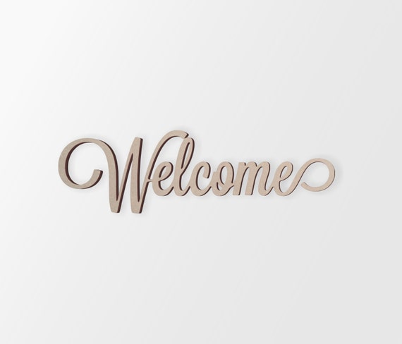 Wall Art Word Welcome Cutout Home Decor