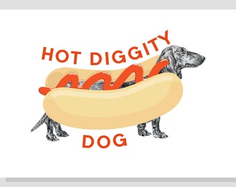 Hot diggity dog | Etsy