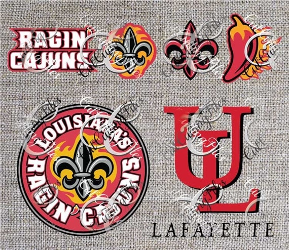 University of Louisiana UL Lafayette Ragin by CutCuttingFiles