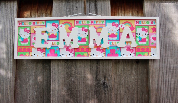 Hello Kitty Name Sign for a wall or door. Hello Kitty room