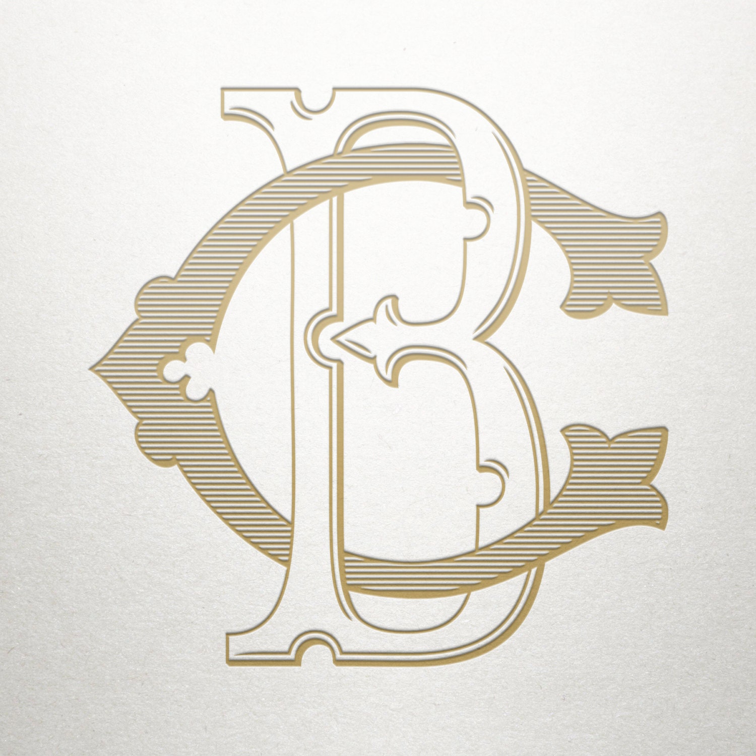 Interlocking Monogram Design BC CB Monogram Design