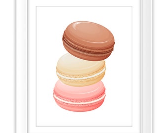 Unique macaron poster related items | Etsy