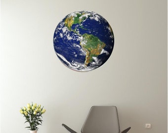 Globe wall decal | Etsy