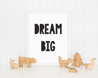 Dream big print | Etsy