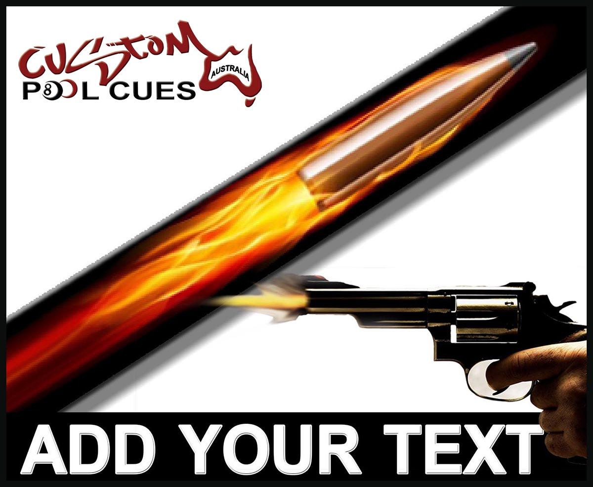 GUN SHOT Ash Pool Cue Made to Order Add your Text