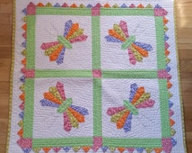 Popular items for butterfly quilt on Etsy