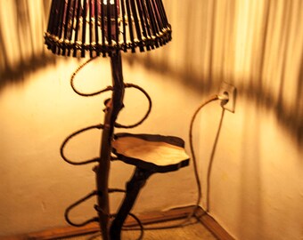 Rustic Handmade Wood Floor Lamp Pistolero by NatureIsTheCreator