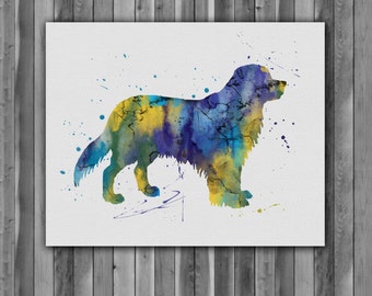 Unique watercolor of dogs related items | Etsy