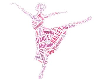 Ballerina word art | Etsy