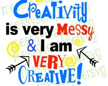 Unique creativity is messy related items | Etsy