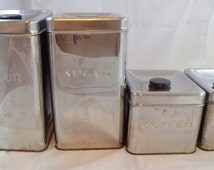 Unique retro canister set related items | Etsy