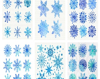 Snowflake stickers | Etsy