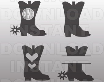 Monogram boots | Etsy