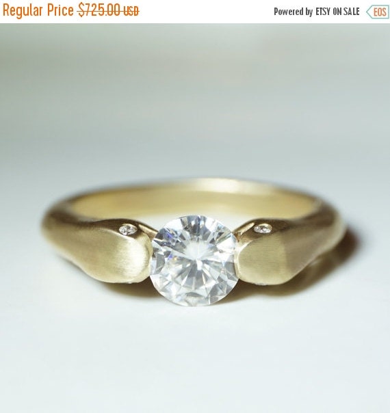 ON SALE Double Headed Snake Ring in 10K by MichelleChangJewelry