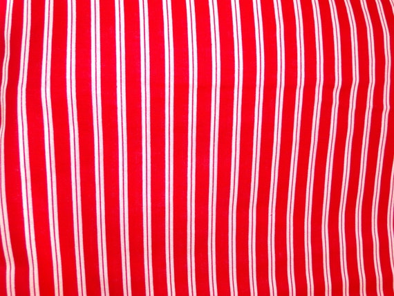 Vintage Red & White Stripe Fabric By Marcus Bros. Textiles 3