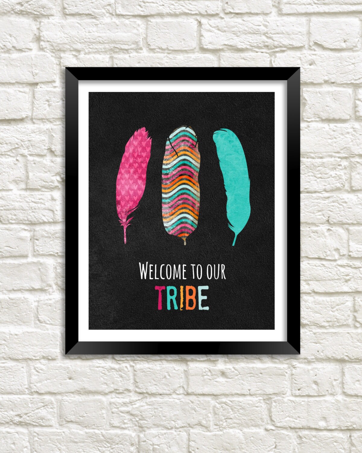 Home Decor Printable Welcome To Our Tribe Family Room Art