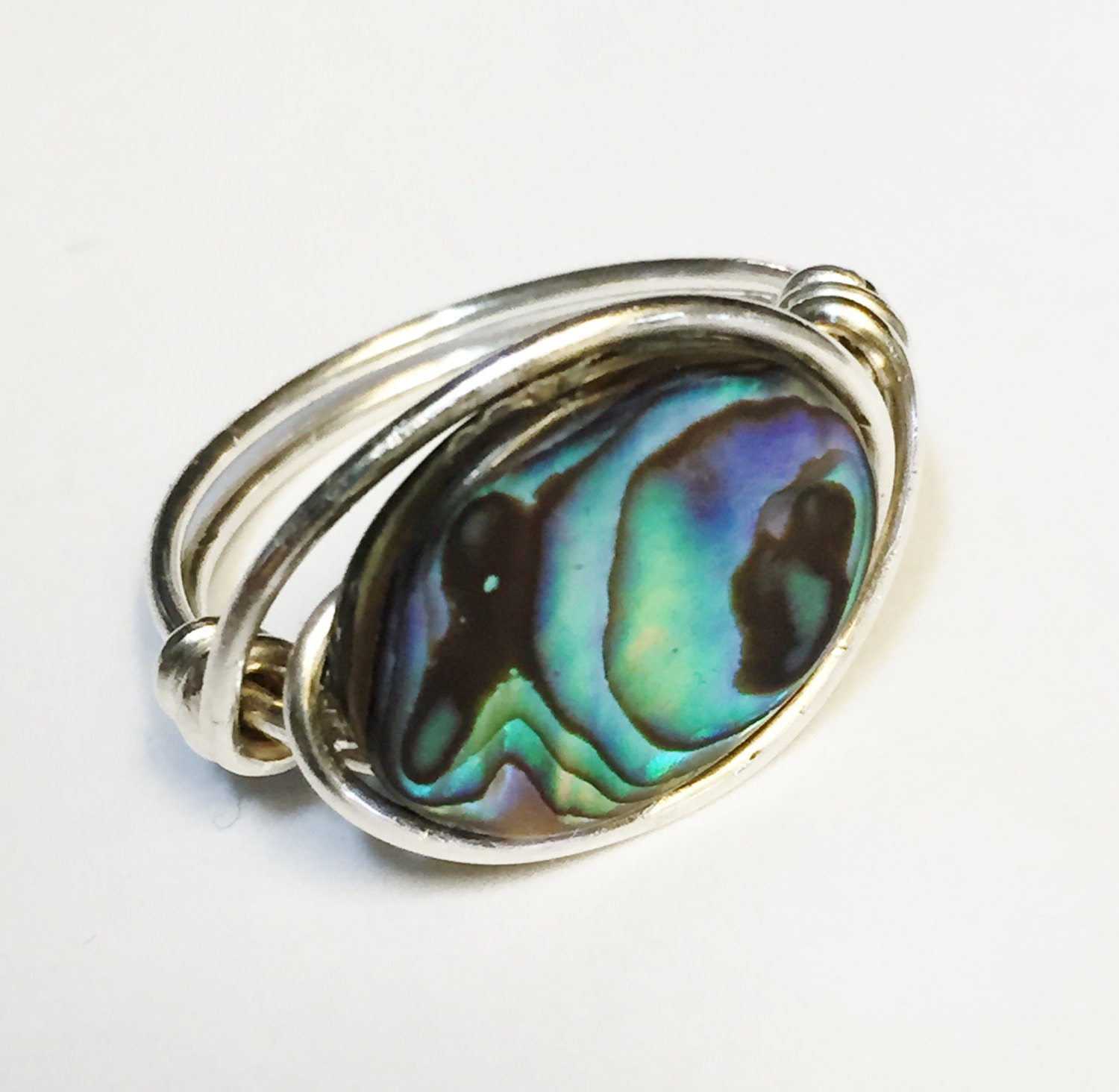 Abalone Ring Abalone Jewelry Sterling by SpiralsandSpice