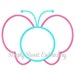 Butterfly Monogram Machine Embroidery Applique Design