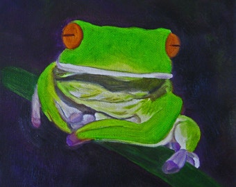 Whimsical frog | Etsy
