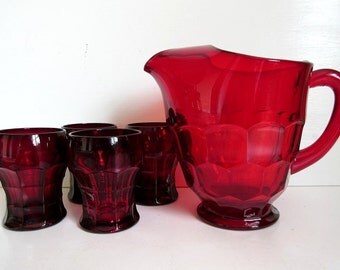 Viking glass ruby | Etsy