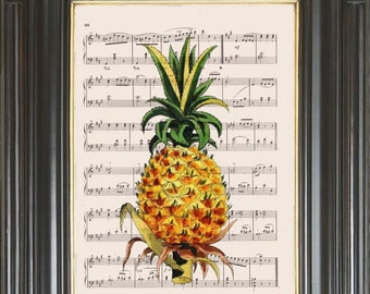 wall art prints on antique dictionary and music by bmarinacci