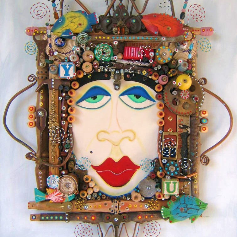 Found object art sculpture art furniture paintings by FigJamStudio