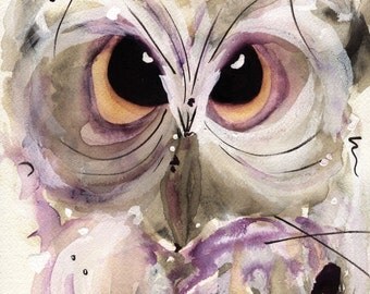 Owl art | Etsy