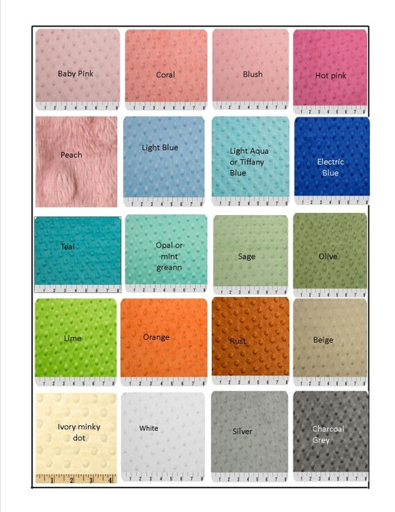 Custom minky colors Custom Minky solid by GrannyBirdzStitches