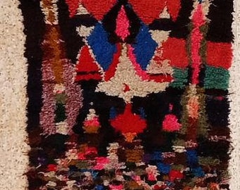 Rag rug from Morocco called boucherouite berber by BOUCHEROUITE