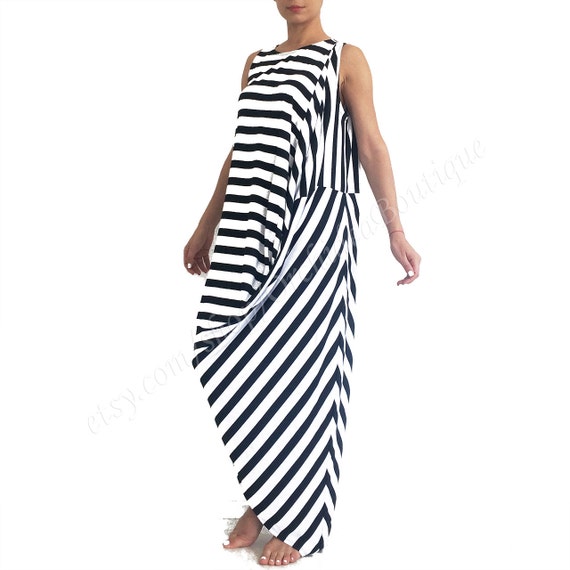 Women Maxi Dress Tunic Dress Asymmetric By Orchideaboutique
