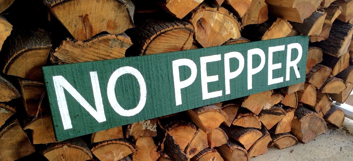 No Pepper sign Baseball decor baseball sign ballpark by SignUpNow