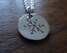 Popular items for snowflake necklace on Etsy