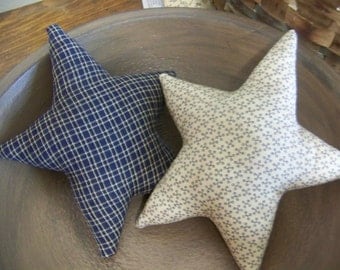 Primitive Stacked Fabric Stars Patriotic Americana Decor
