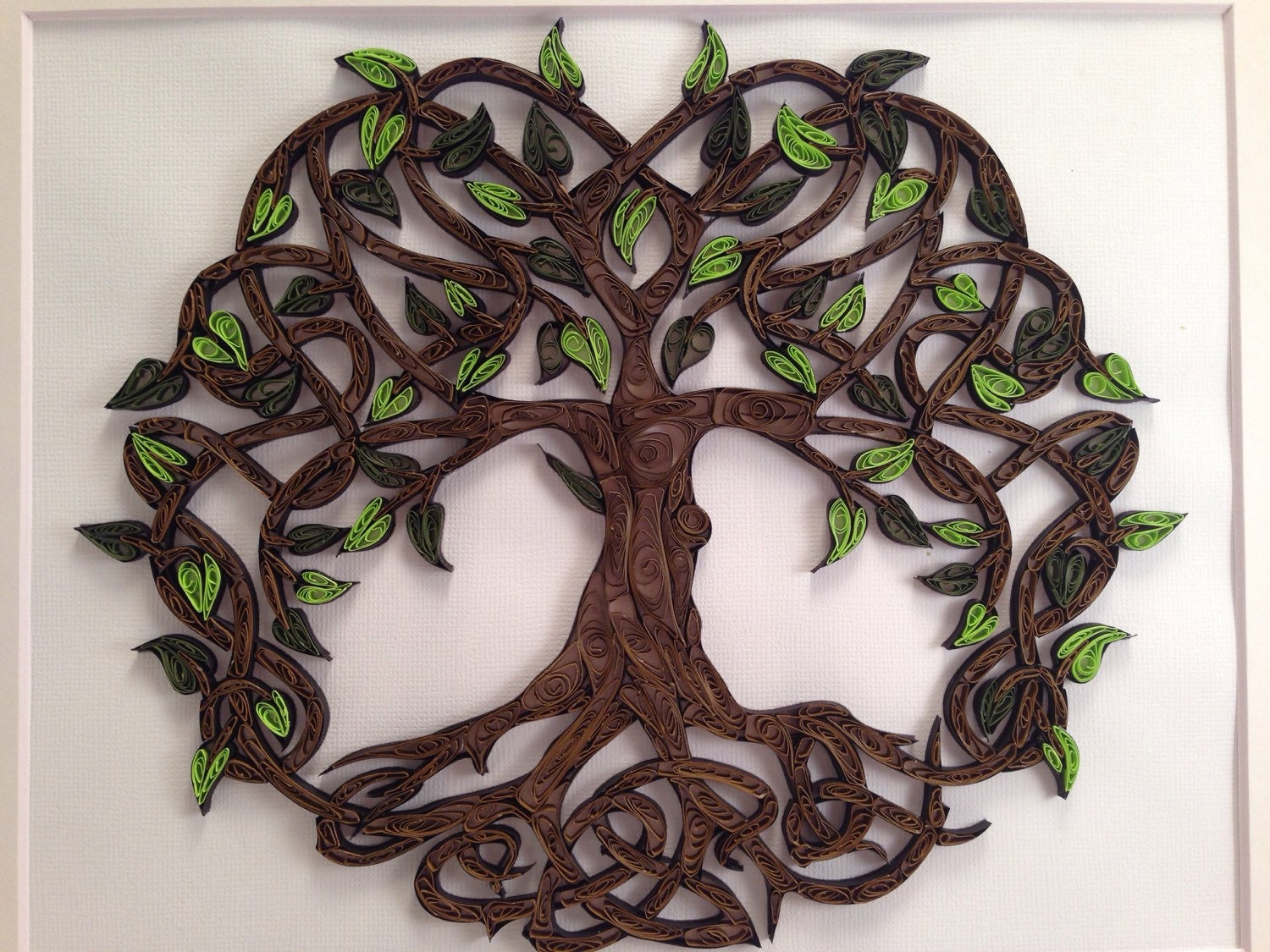 Celtic Tree Of Life quilled art Framed art 11x14 by jgaCreations