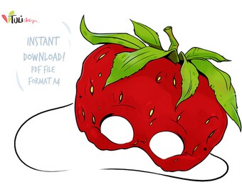 Strawberry mask | Etsy