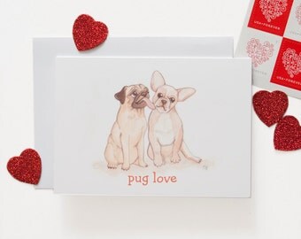 Cute bulldog card | Etsy