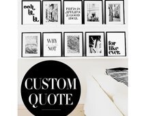 Unique custom quote poster related items | Etsy