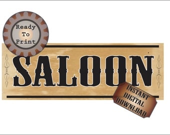 Western saloon signs | Etsy