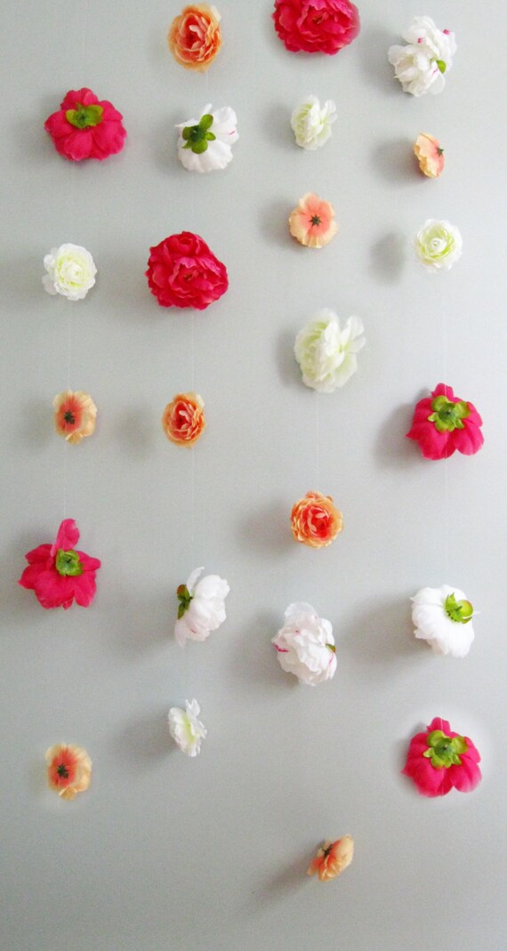 Hanging Flower Backdrop Floating Flower Backdrop Flower Wall