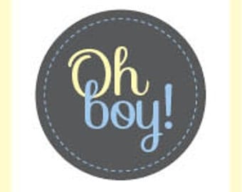 Oh boy tags | Etsy