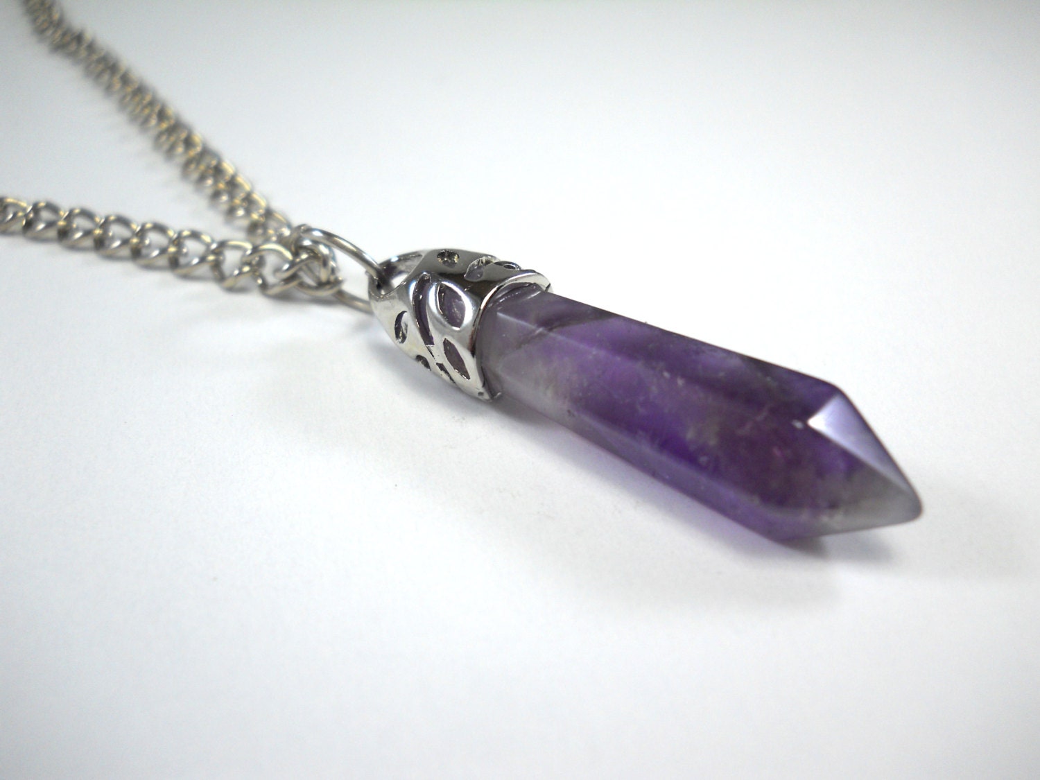 Amethyst Crystal Pendant Amethyst Quartz Necklace Chakra