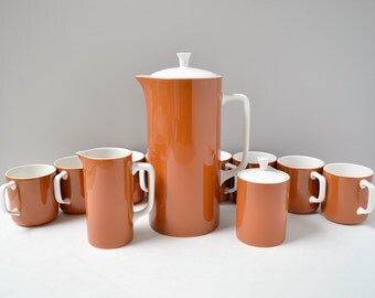 Orange tea cup | Etsy