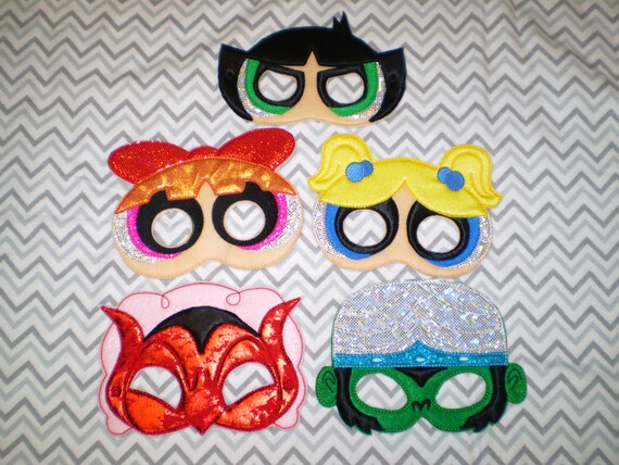 Power Puff Girls Felt Mask Party Favor Pretend Play