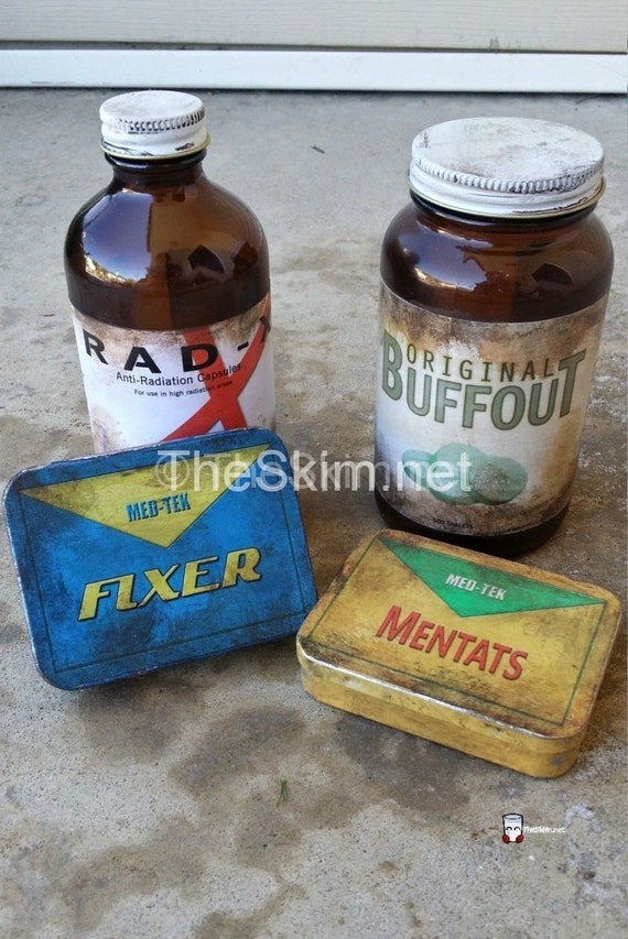 Fallout Chem Pack Bundle Fallout Buffout RadX Mentats & Fixer