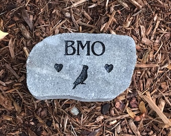 Bird memorial stone | Etsy
