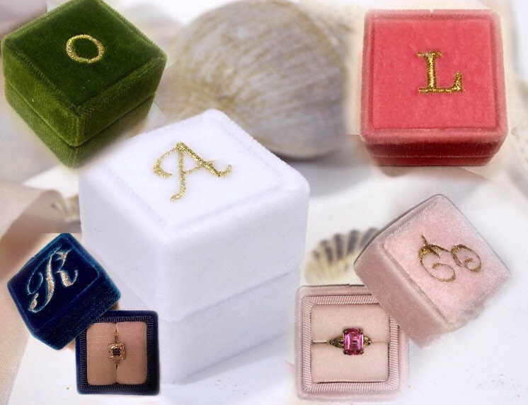 Monogram Your Ring Box With One Letter Pick from by TheFamilyJoolz