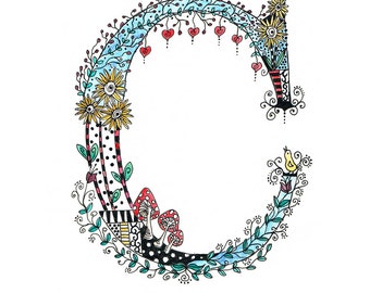 Letter c print | Etsy