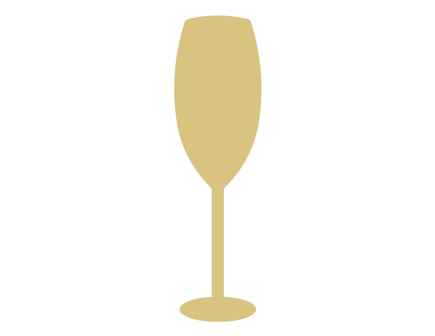 Champagne Glass Unfinished Wood Shape Cutout Variety Sizes Usa