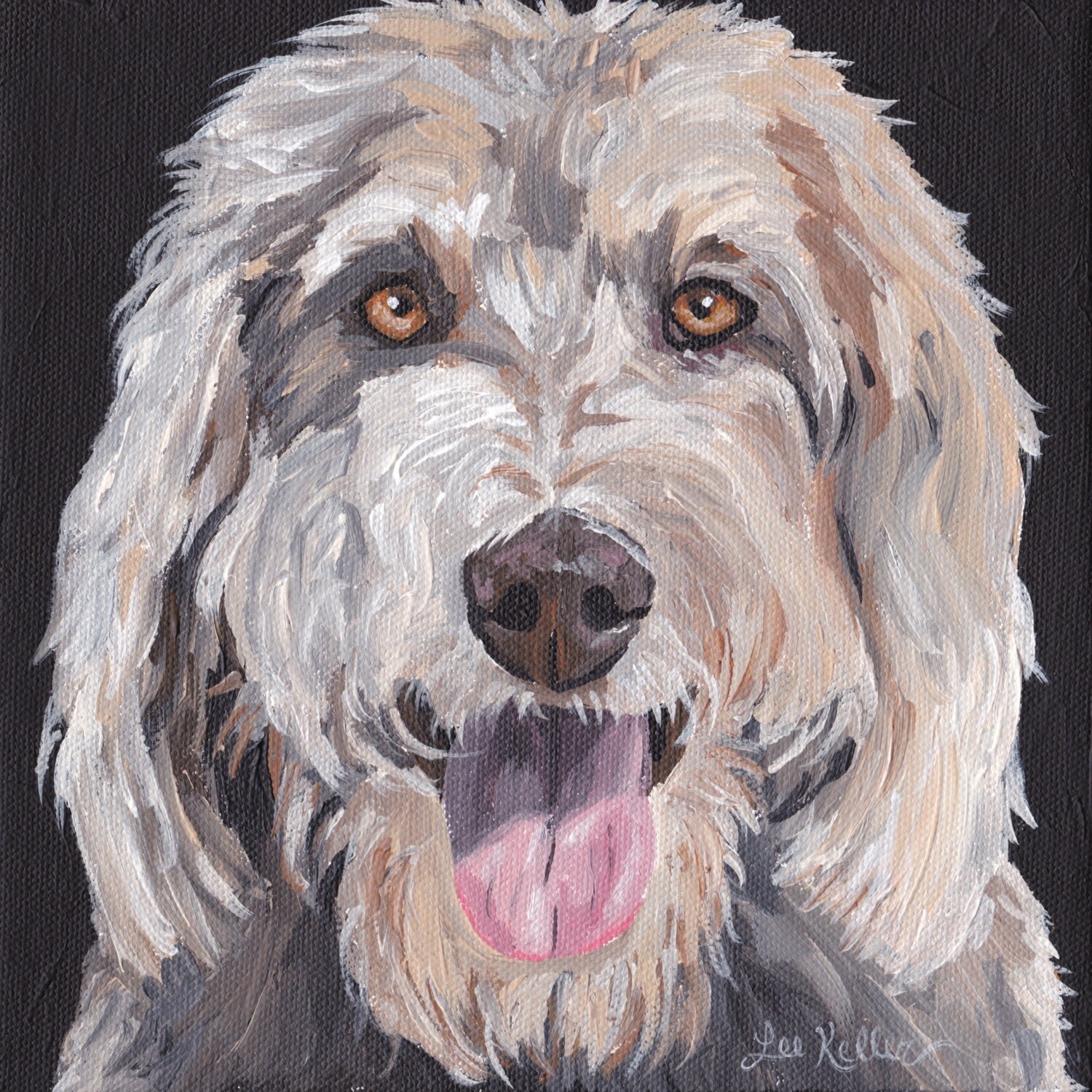 Goldendoodle Art Print Canvas or Archival Paper options