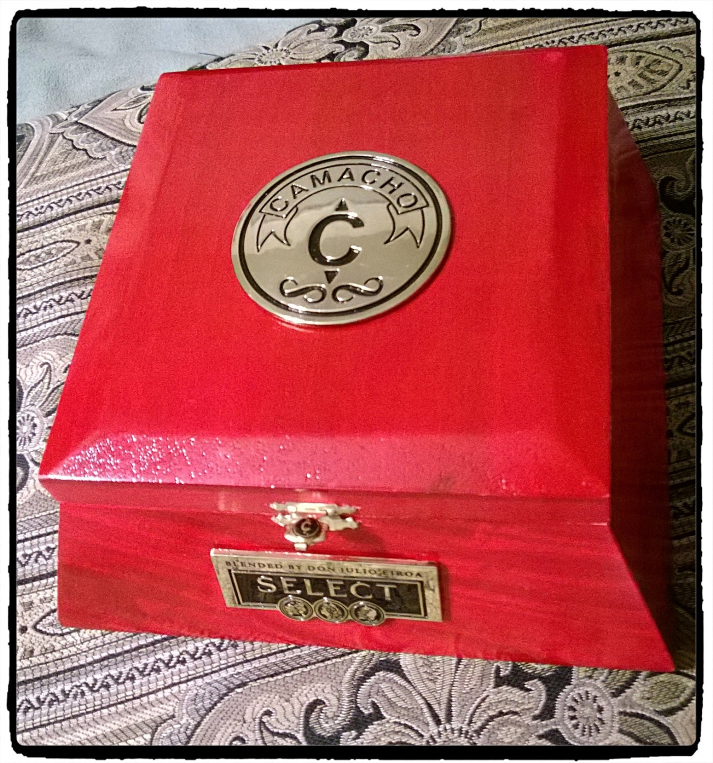 Vintage Red Wooden Cigar Box // Smudge Altar Herb & Incense Storage ...